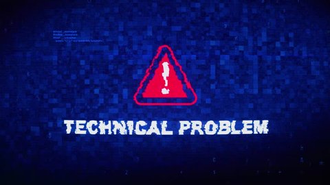 Technical Problem Text Digital Noise Glitch Stock Footage Video (100% ...