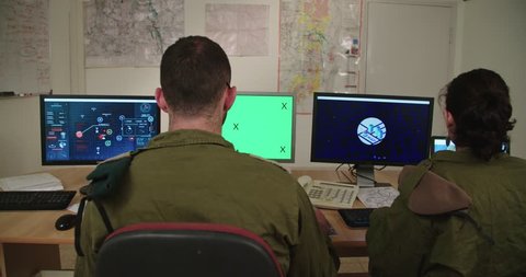 Israeli Soldiers Military Command Control Room Stock Footage Video (100 ...