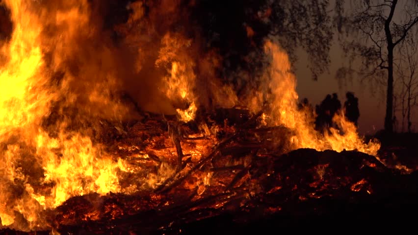 easter fire germany holy saturday dark Stock Footage Video (100% ...