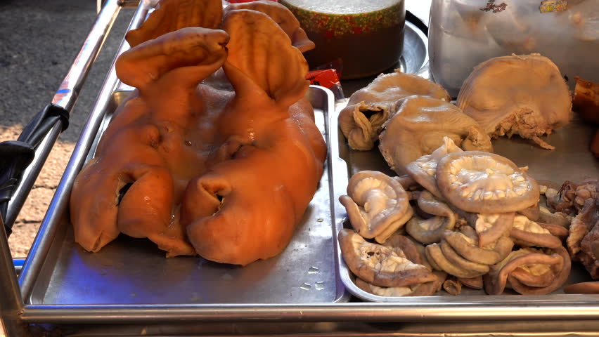 Pigs Face with Skin. Exotic Stock Footage Video (100% Royalty-free ...