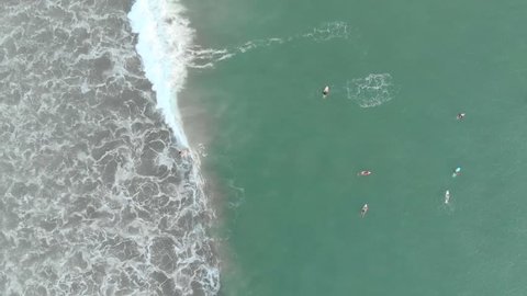 Aerial Video Surfer Catching Wave Kuta Stock Footage Video (100% ...