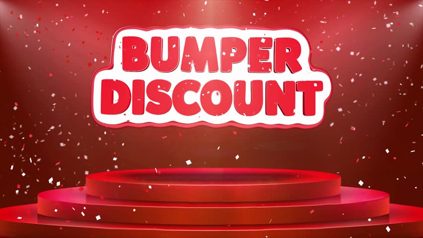 bumper discount text animation on 3d Stock Footage Video (100% Royalty ...