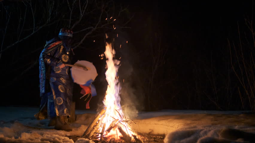 The Shaman is Dancing a Stock Footage Video (100% Royalty-free ...