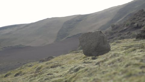 Big Rock Rolling Down Steep Hill Stock Footage Video (100% Royalty-free ...