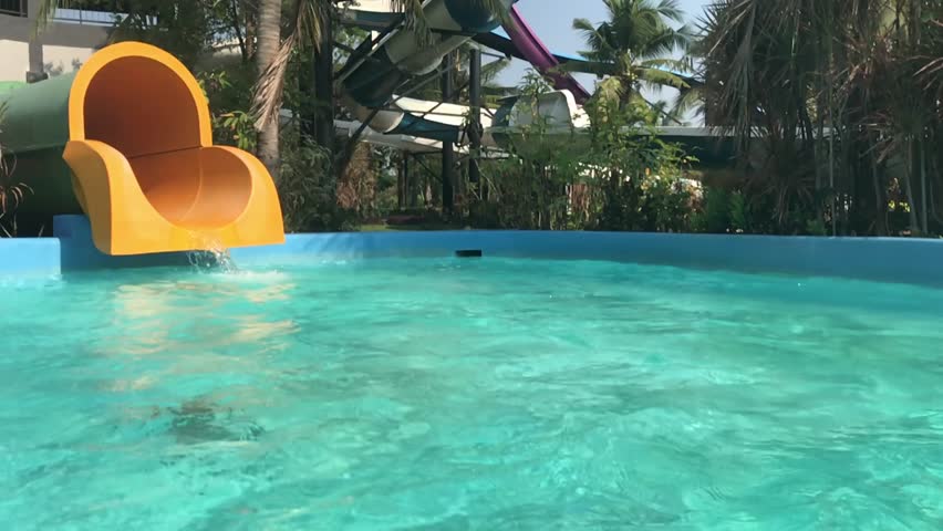 woman on water slide slow motion Stock Footage Video (100% Royalty-free ...