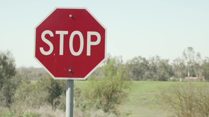 4k Stop Sign Nature in Stock Footage Video (100% Royalty-free ...