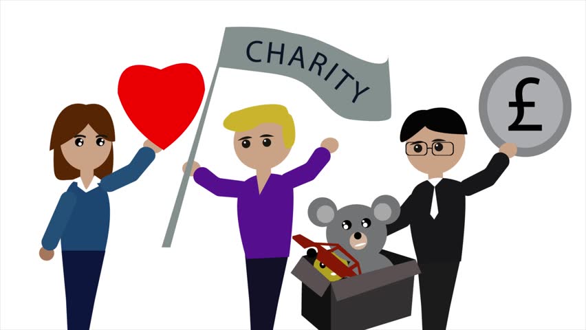 charity event donations 2d animation Stock Footage Video (100% Royalty ...
