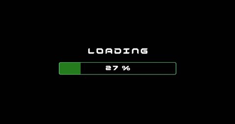 Green Loading Bar Percentage Letters Stock Footage Video (100% Royalty ...