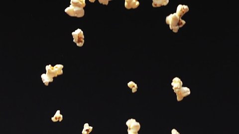 Fresh Popcorn Fall Down Ground On Stock Footage Video (100% Royalty ...