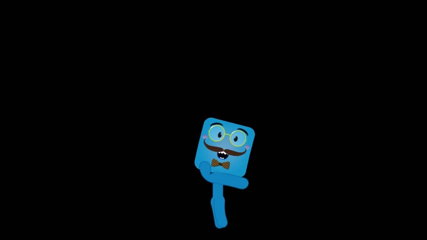 blue stickman 2d cartoon character animation Stock Footage Video (100% ...