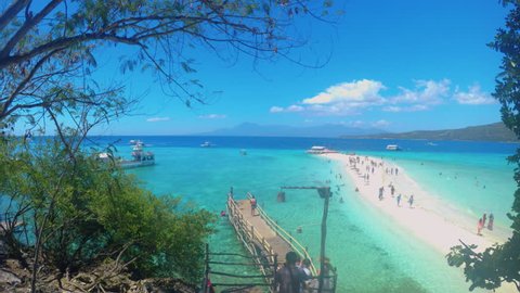 Beautiful Sandbar Sumilon Island Cebu Philippines Stock Footage Video ...