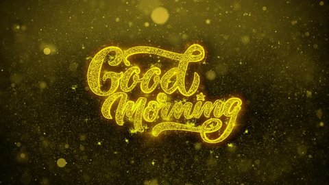 Good Morning Greetings Card Abstract Blinking Stock Footage Video (100% ...