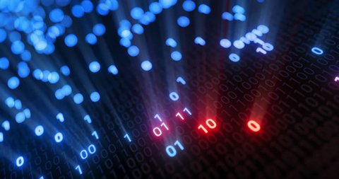 Abstract Seamless Red Blue Hacking Digital Stock Footage Video (100% ...