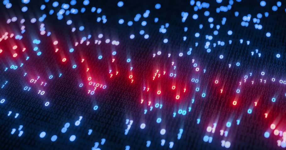 abstract seamless red blue hacking digital Stock Footage Video (100% ...