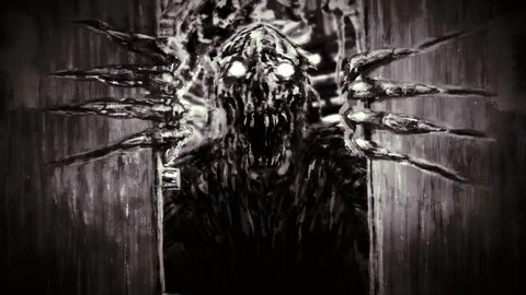 Enraged Zombie Monster Opens Bunker Doors Stock Illustration 1450715930 ...