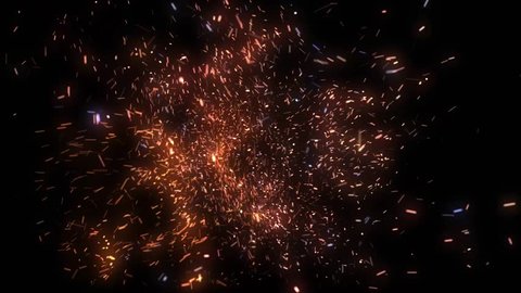Close Explosions Blasts Explosion Spark Particles Stock Footage Video ...