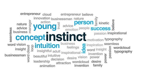Instinct Animated Word Cloud Kinetic Typography Stock Footage Video ...