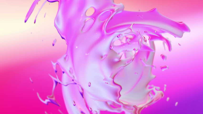 Vibrant Abstract 3d Splash Animation Stock Footage Video (100% Royalty ...