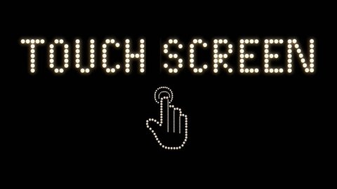 Touch Screen Text Sign Loop Animation Stock Footage Video (100% Royalty ...