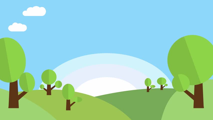 Video Animated Fields and Mountain Stock Footage Video (100% Royalty ...