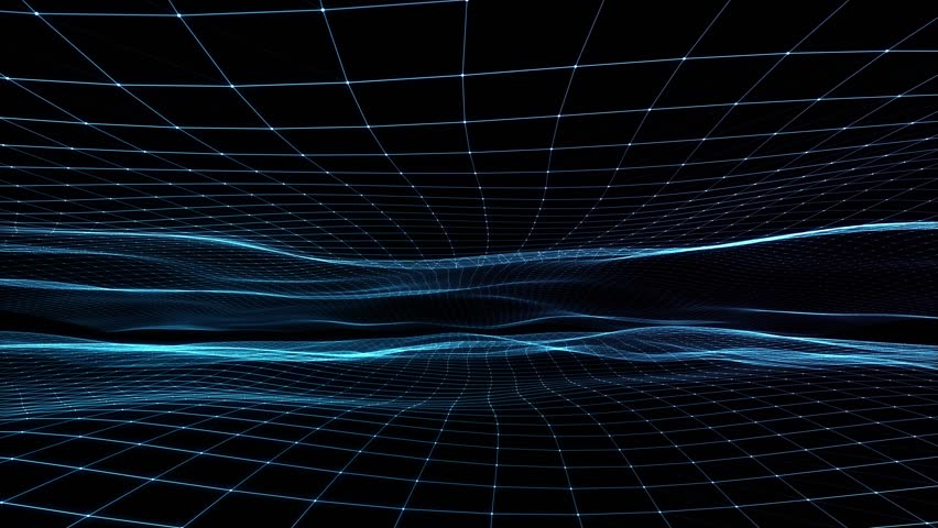 abstract technology background wavy glowy lines Stock Footage Video ...