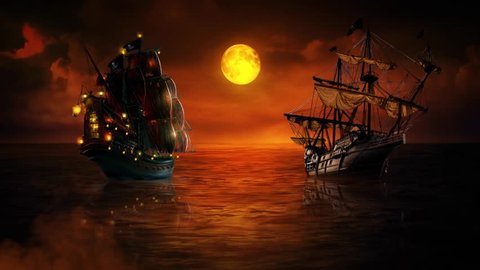 Two Ships That Pass Night 4k Stock Footage Video (100% Royalty-free ...