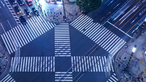 busy crosswalk intersection crowds both tourists Stock Footage Video ...