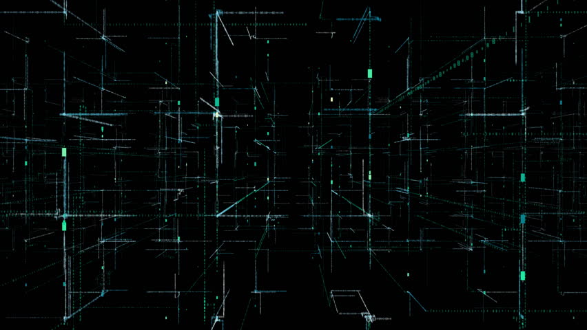 3d digital looping technology network big Stock Footage Video (100% ...