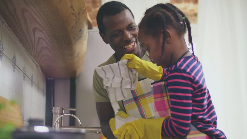 African american washing dishes Stock Video Footage - 4K and HD Video ...
