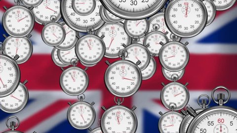 Digital Animation Series Falling Timers Map Stock Footage Video (100% ...