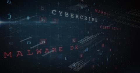 Computer Screen View Cyber Crime Detection Stock Footage Video (100% ...