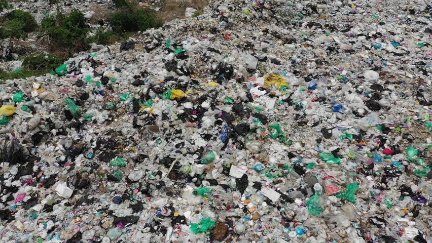 garbage on ground description view landfill Stock Footage Video (100% ...