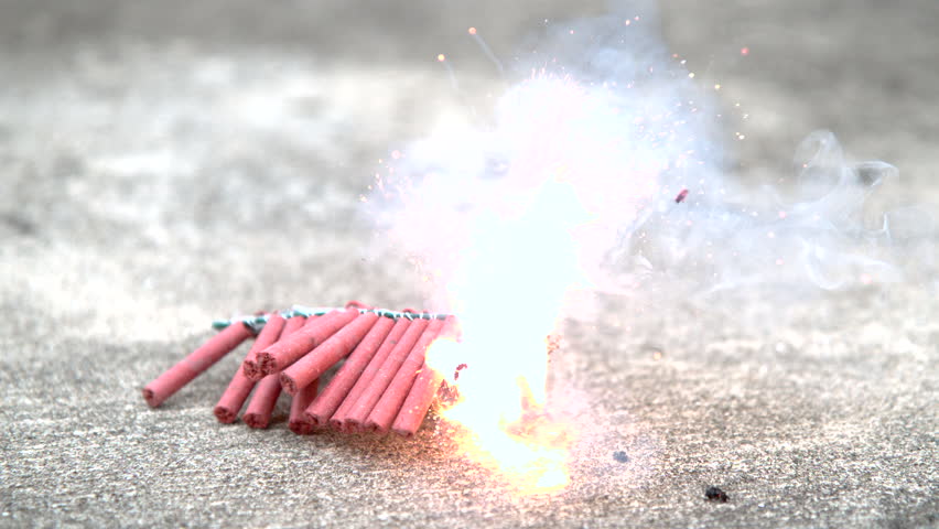 fuse firecracker burning down slow motion Stock Footage Video (100% ...