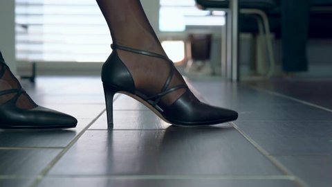 Showing Elegant Stiletto High Heels Front Stock Footage Video (100% ...