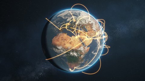 3d Animation Growing Network Across Realistic Stock Footage Video (100% ...