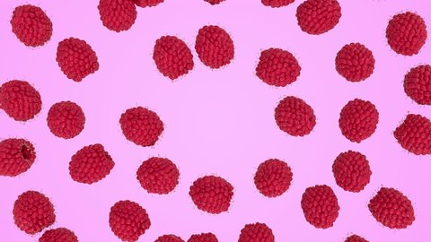 Black Red Raspberries Rotating Circle 4k Stock Footage Video (100% ...