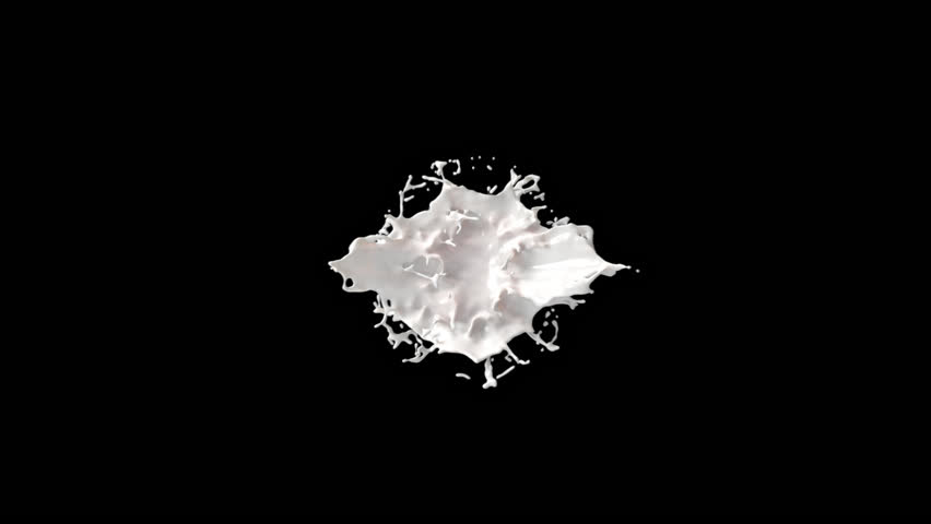 milk splash explosion isolated on black Stock Footage Video (100% ...