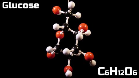 Glucose C6h12o6 Molecule Rotating On Black Stock Footage Video (100% ...