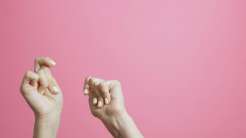 Hands Young Woman Snapping Fingers Beat Stock Footage Video (100% ...