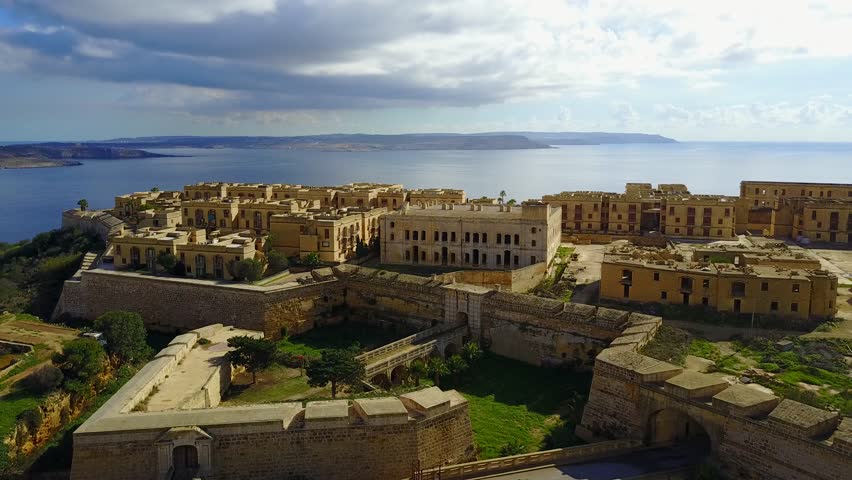 fort chambray aerial shot pool cruise Stock Footage Video (100% Royalty ...