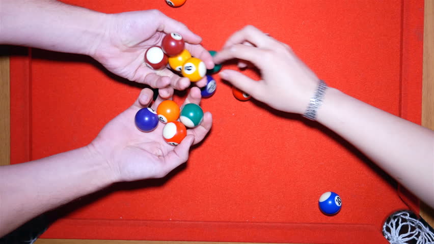 billiards hands take balls billiard on Stock Footage Video (100% ...