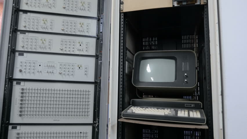 vintage computer old crt screen 80s Stock Footage Video (100% Royalty ...