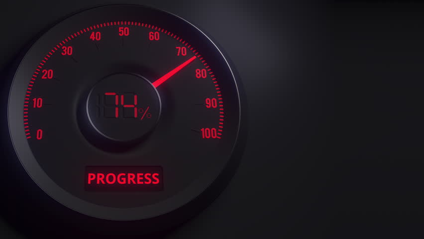 Red and Black Progress Meter Stock Footage Video (100% Royalty-free ...