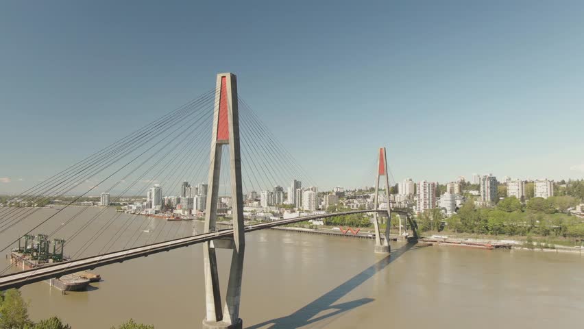 aerial view skytrain bridge going over Stock Footage Video (100% ...