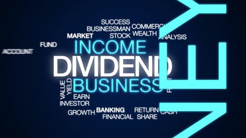 Dividend Animated Word Cloud Kinetic Typography Stock Footage Video ...