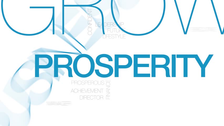 Prosperity Animated Word Cloud. Kinetic Stock Footage Video (100% ...