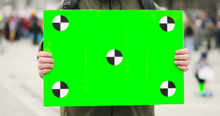 Cardboard Poster with Green Screen Stock Footage Video (100% Royalty ...