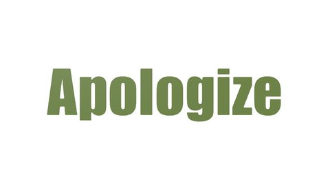 Apologize Word Cloud Animated On White Stock Footage Video (100% ...