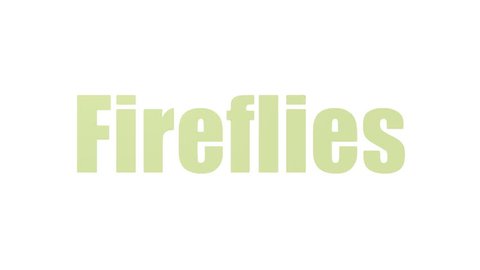 Fireflies Word Cloud Animated Isolated Stock Footage Video (100% ...