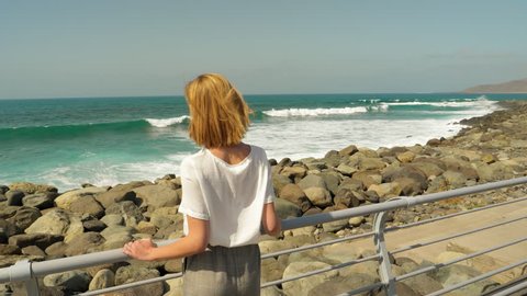 Angled Side Shot Beautiful Model Stock Footage Video (100% Royalty-free ...